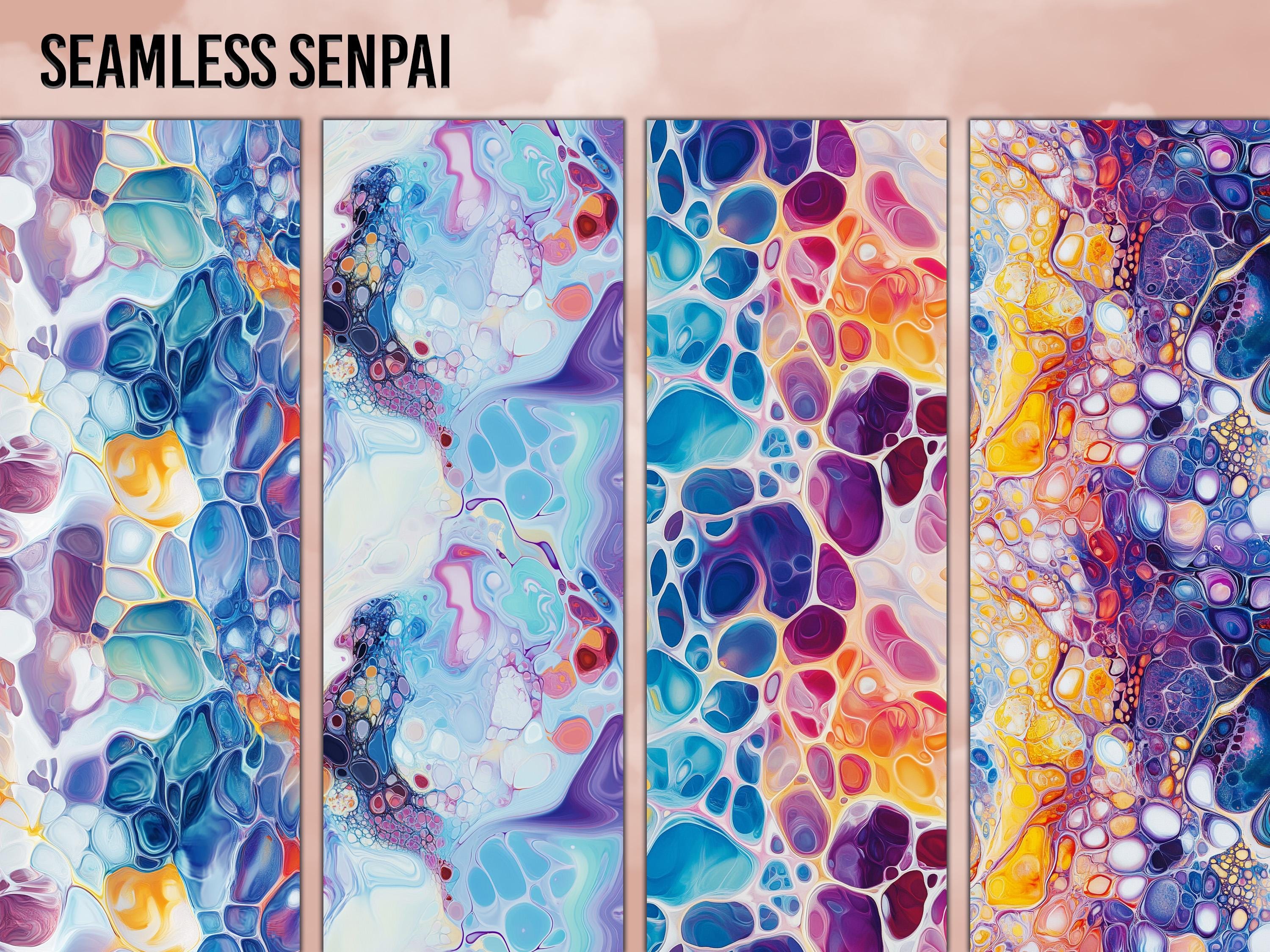 Abstract Paint Digital Paper: Rainbow Brush Stroke Seamless Patterns ...