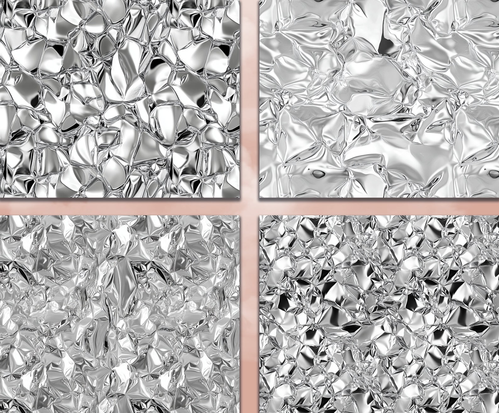 Silver Foil Digital Paper: 12 Seamless Patterns (digital Download) - Etsy