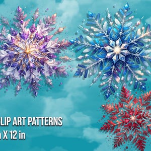 Snowflake Clip Art Snow Digital Paper Christmas Clipart - Etsy