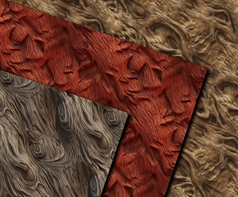 Fantasy Wood Textures Digital Paper, Rustic Wood Digital Paper ...