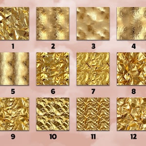 Gold Foil Digital Paper Gold Seamless Pattern Gold Texture Printable ...