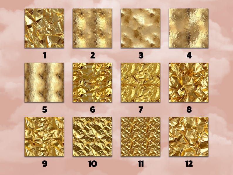 Gold Foil Digital Paper Gold Seamless Pattern Gold Texture Printable ...