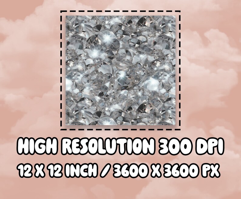 Diamond Digital Paper, Seamless Glam Diamond Sequin Textures With ...