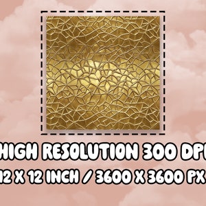 Gold Foil Digital Paper Gold Leaf Seamless Pattern Metallic Gold ...