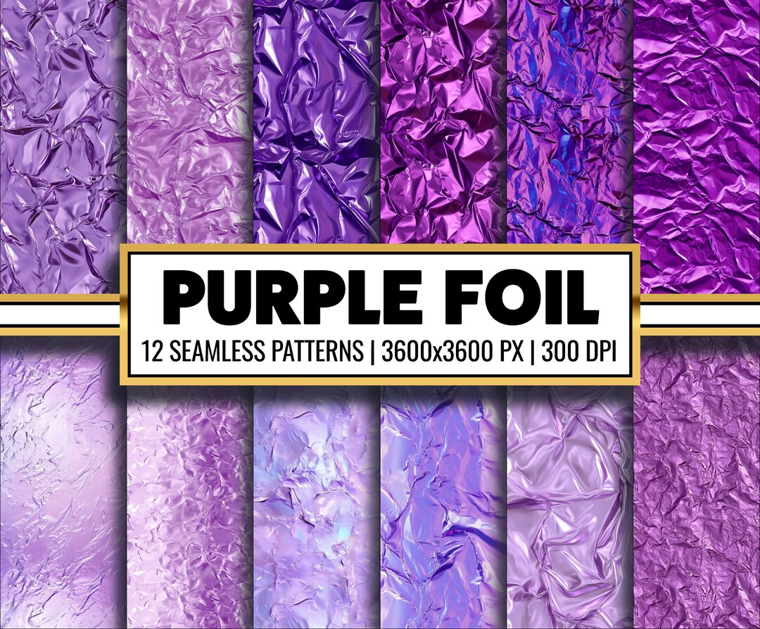 Purple Foil Digital Paper: Glitter Texture Seamless Patterns (digital ...