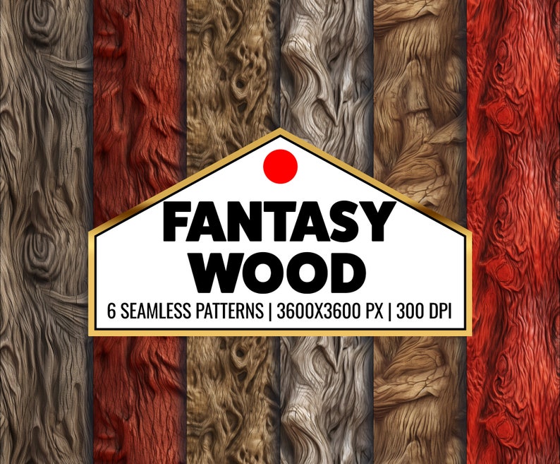Fantasy Wood Textures Digital Paper, Rustic Wood Digital Paper ...
