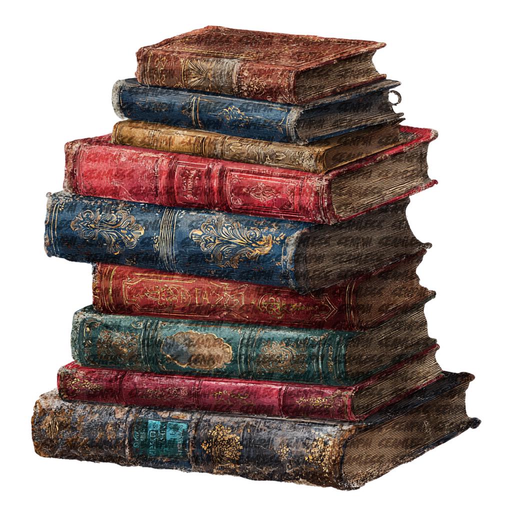 Magic Book Stack Clipart Antique Grimoire Spell Book Bundle PNG Digital Download - Etsy