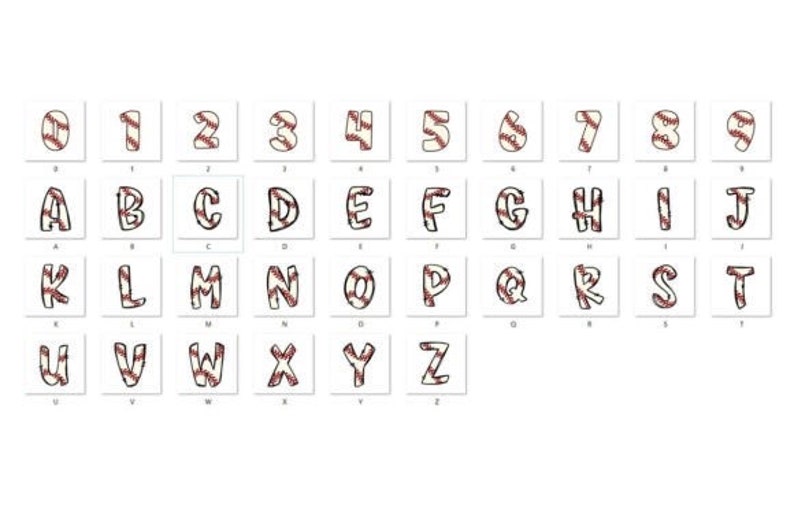 Baseball Alphabet PNG Letters - Etsy