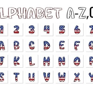 4th of July PNG Letters - Etsy