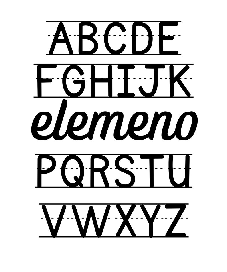 ABCDEFGHIJK (elemeno) PNG - Etsy