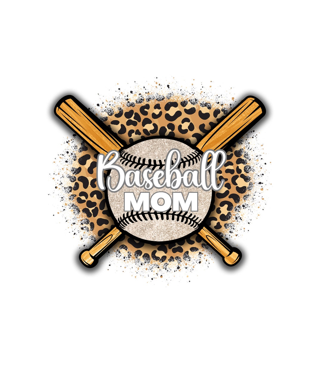 Leopard Baseball Mom PNG - Etsy