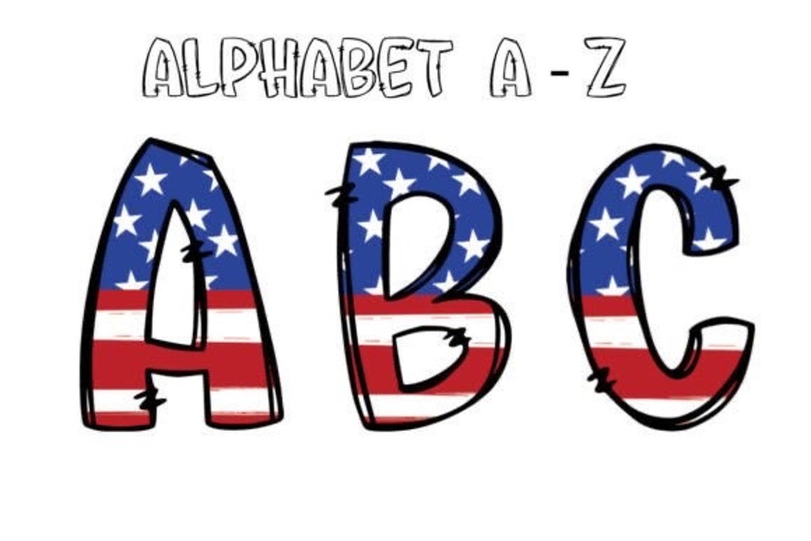 4th of July PNG Letters - Etsy