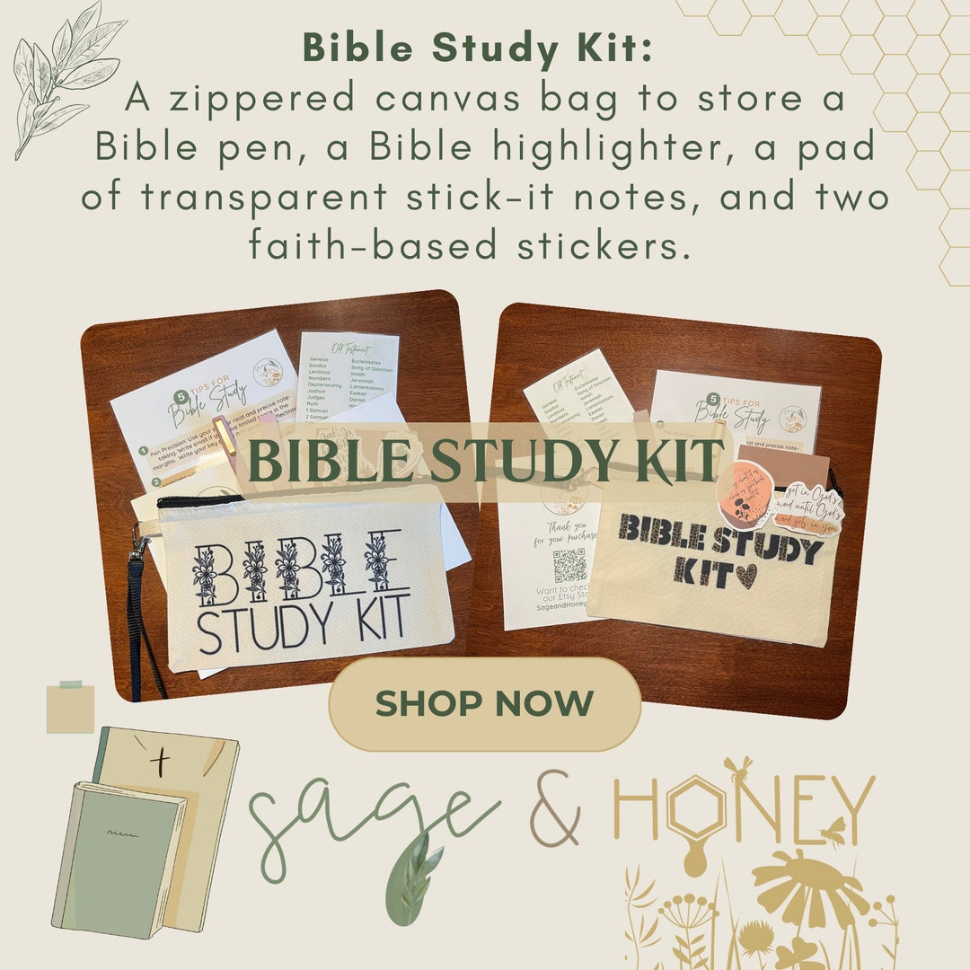 Bible Study Essentials: Canvas Wristlet Bible Study Kit With Pen ...
