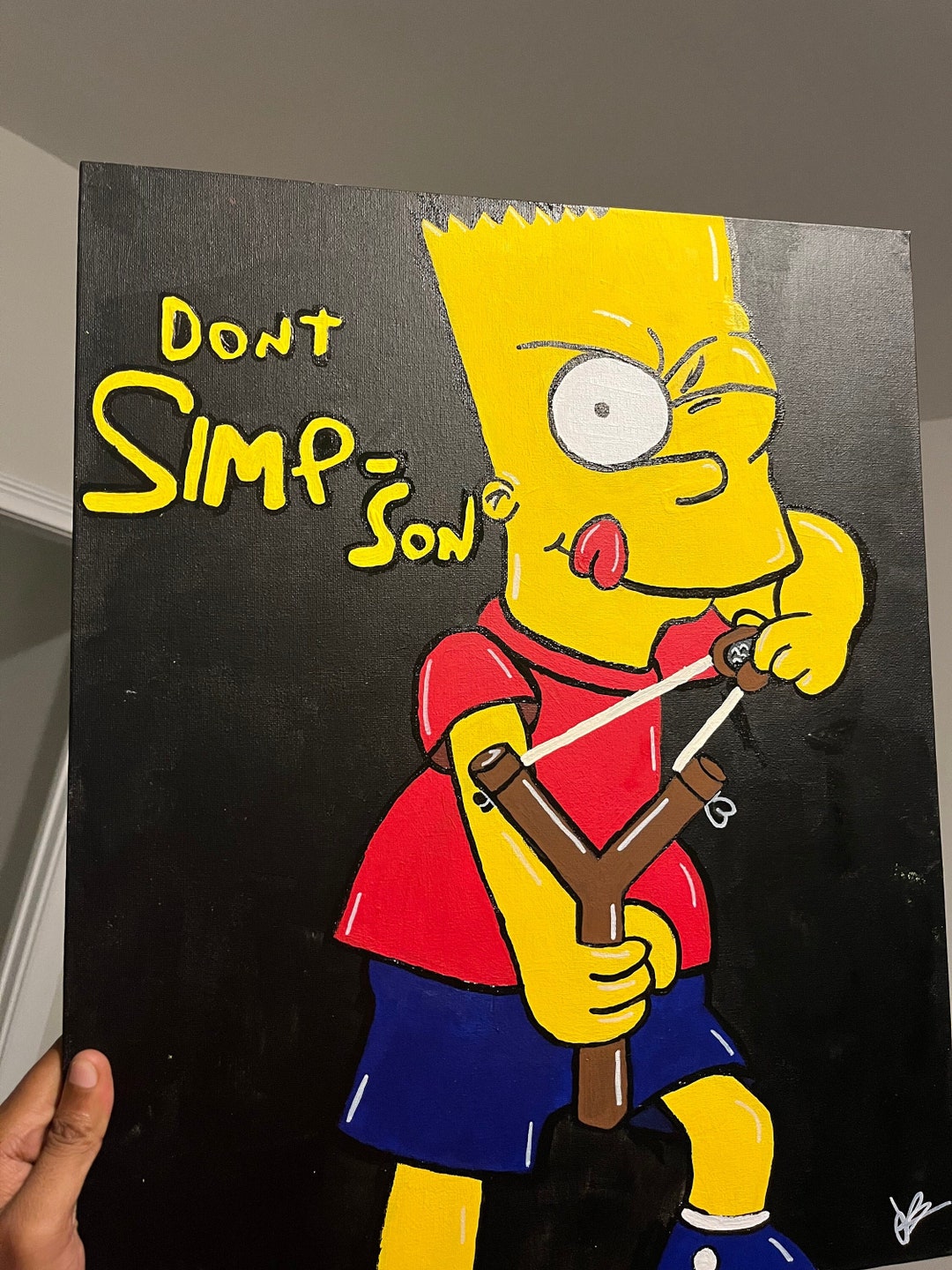 Bart Simpson dont Simp-son Acrylic Painting on - Etsy