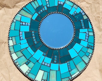 Mosaic Mirror Green Stained Glass Mosaic Mirror and Wall Art - Etsy