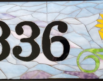 Custom House Number Window Glass on Glass - Etsy
