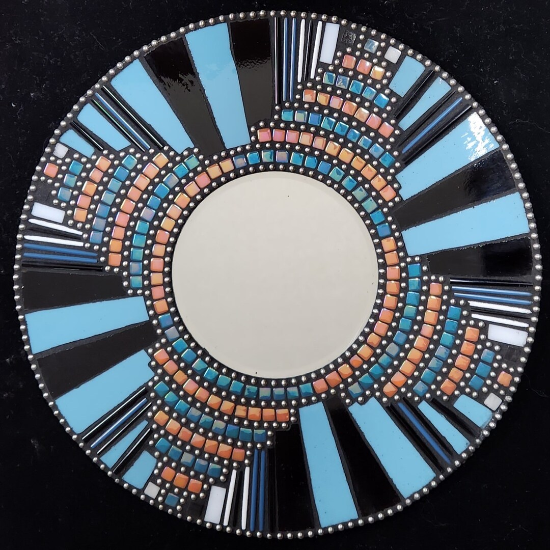 Mosaic Mirror - Art Deco Style Functional Wall Art With Hand Cut ...