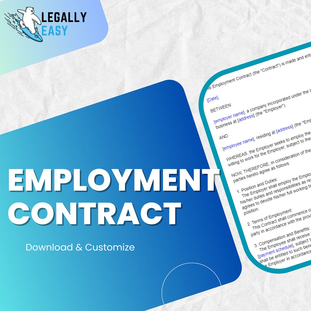 Employment Contract. Download, Edit, and Customize This File to Meet ...