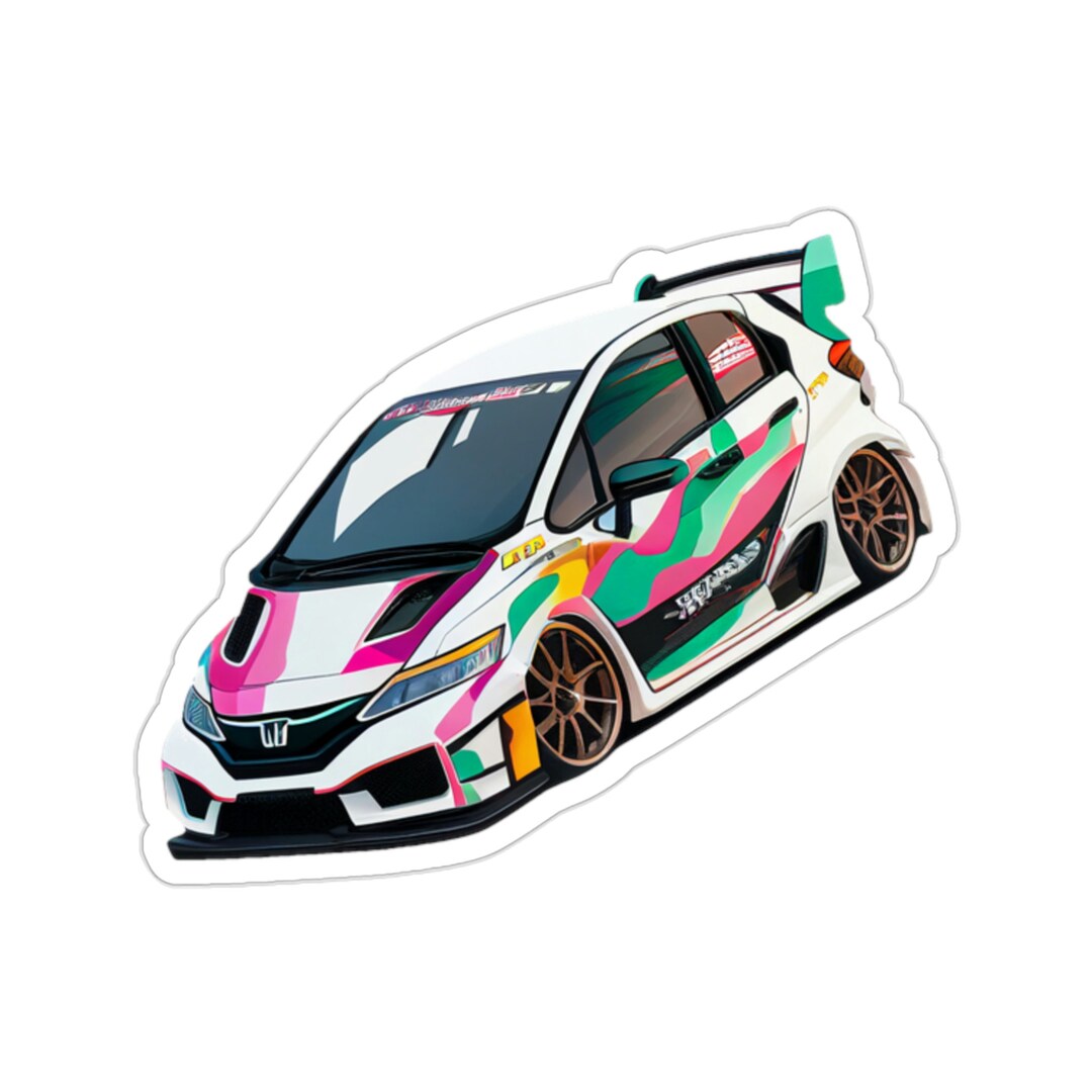 Honda Fit/jazz Racecar V1 Die Cut Sticker - Etsy