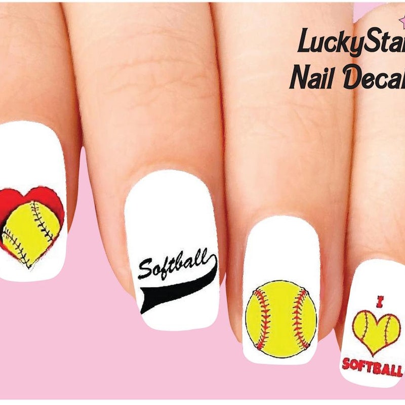 Softball Nails - Etsy