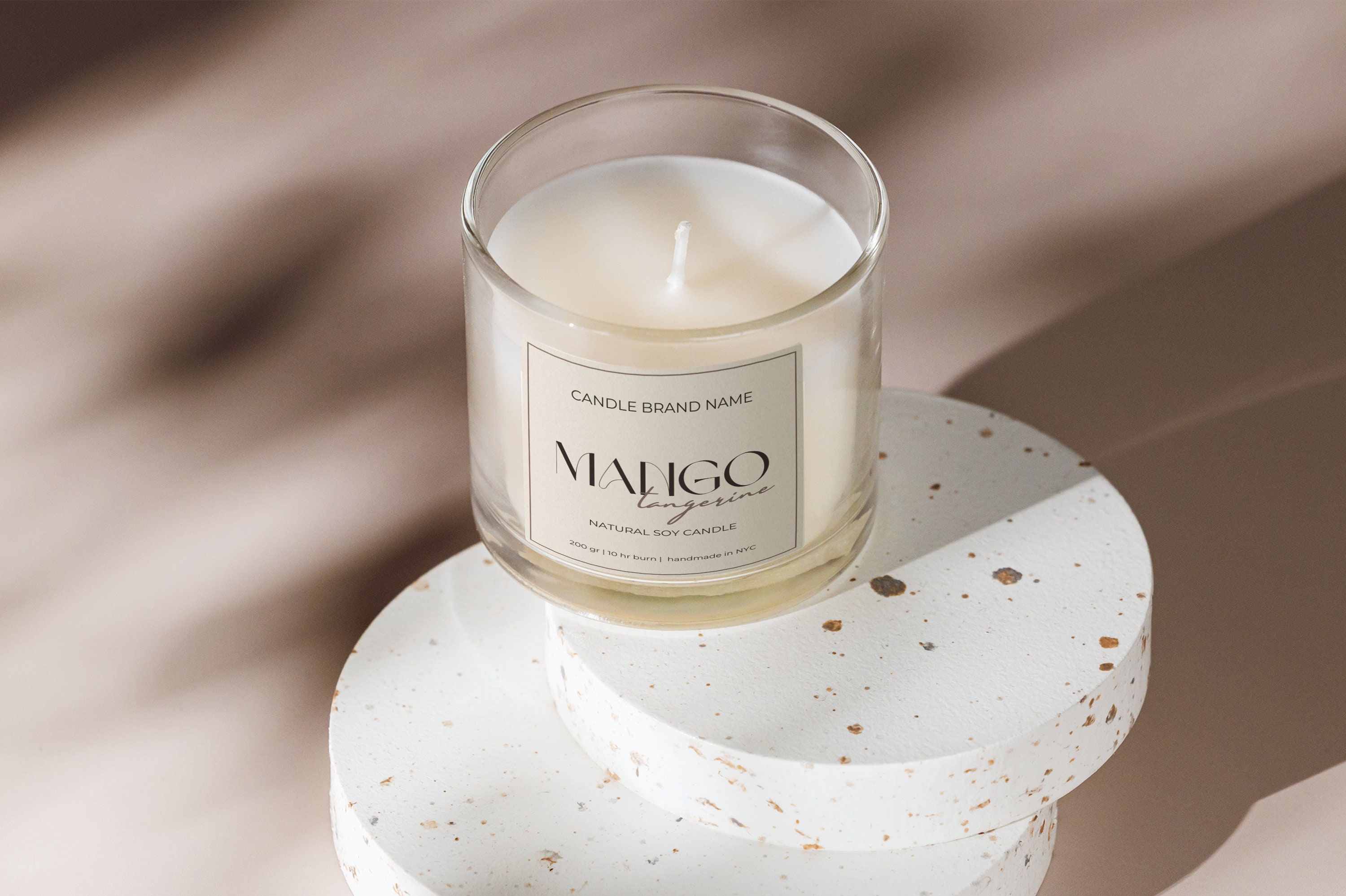 Printable Candle Labels Template, Editable in Canva, Modern Candle ...