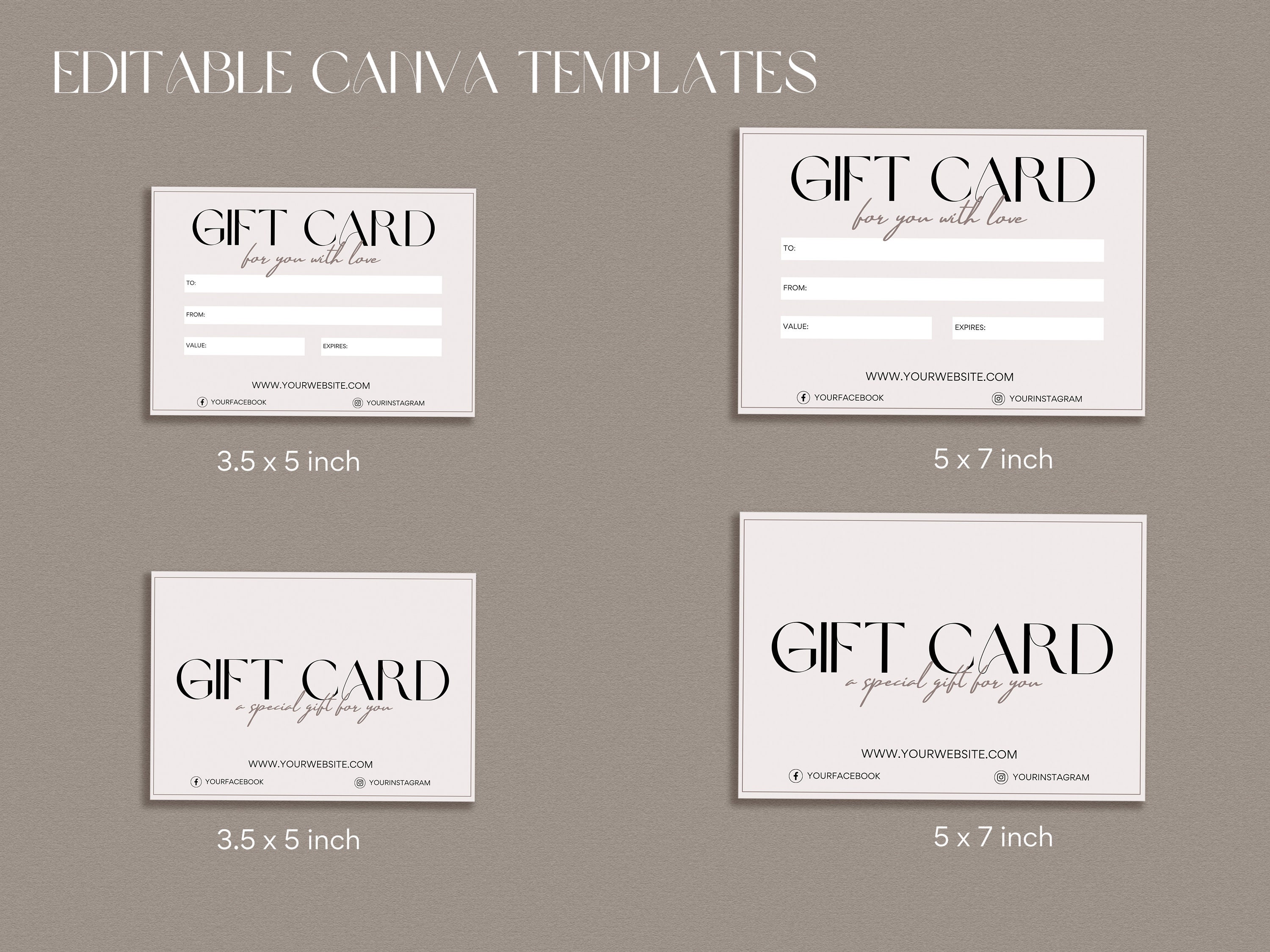 Gift Certificate Template Printable Gift Voucher Template - Etsy