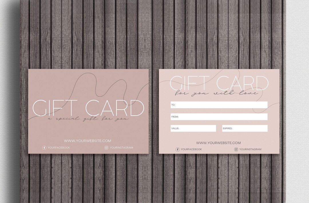 Gift Certificate Template Printable Gift Voucher Template - Etsy
