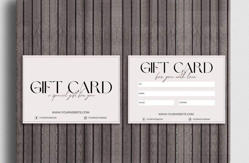 Gift Certificate Template Printable, Gift Voucher Template, Shop ...