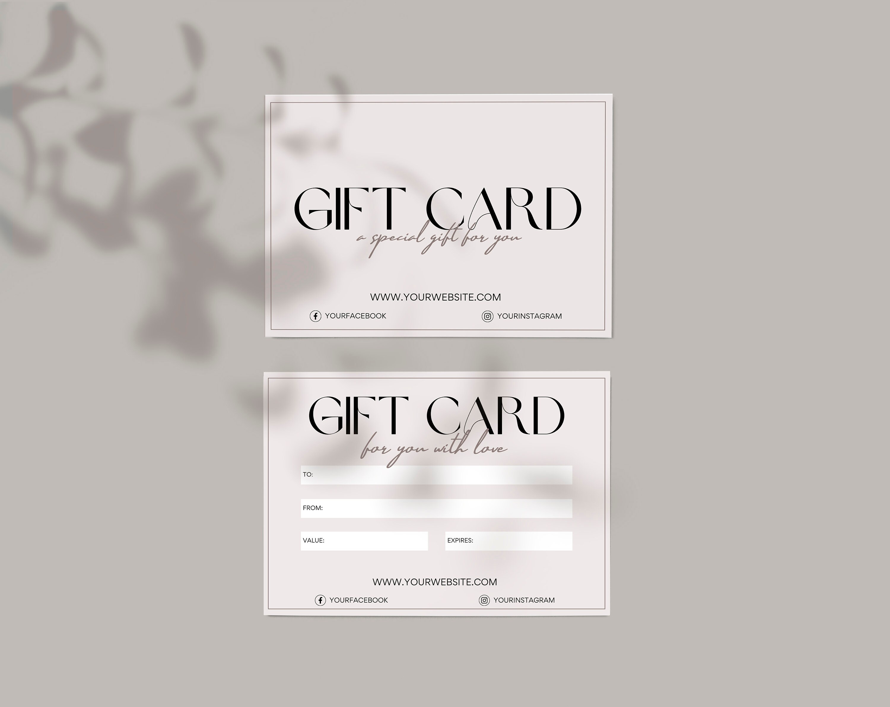 Gift Certificate Template Printable Gift Voucher Template - Etsy