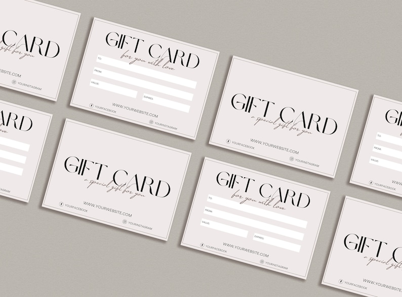 Gift Certificate Template Printable, Gift Voucher Template, Shop ...