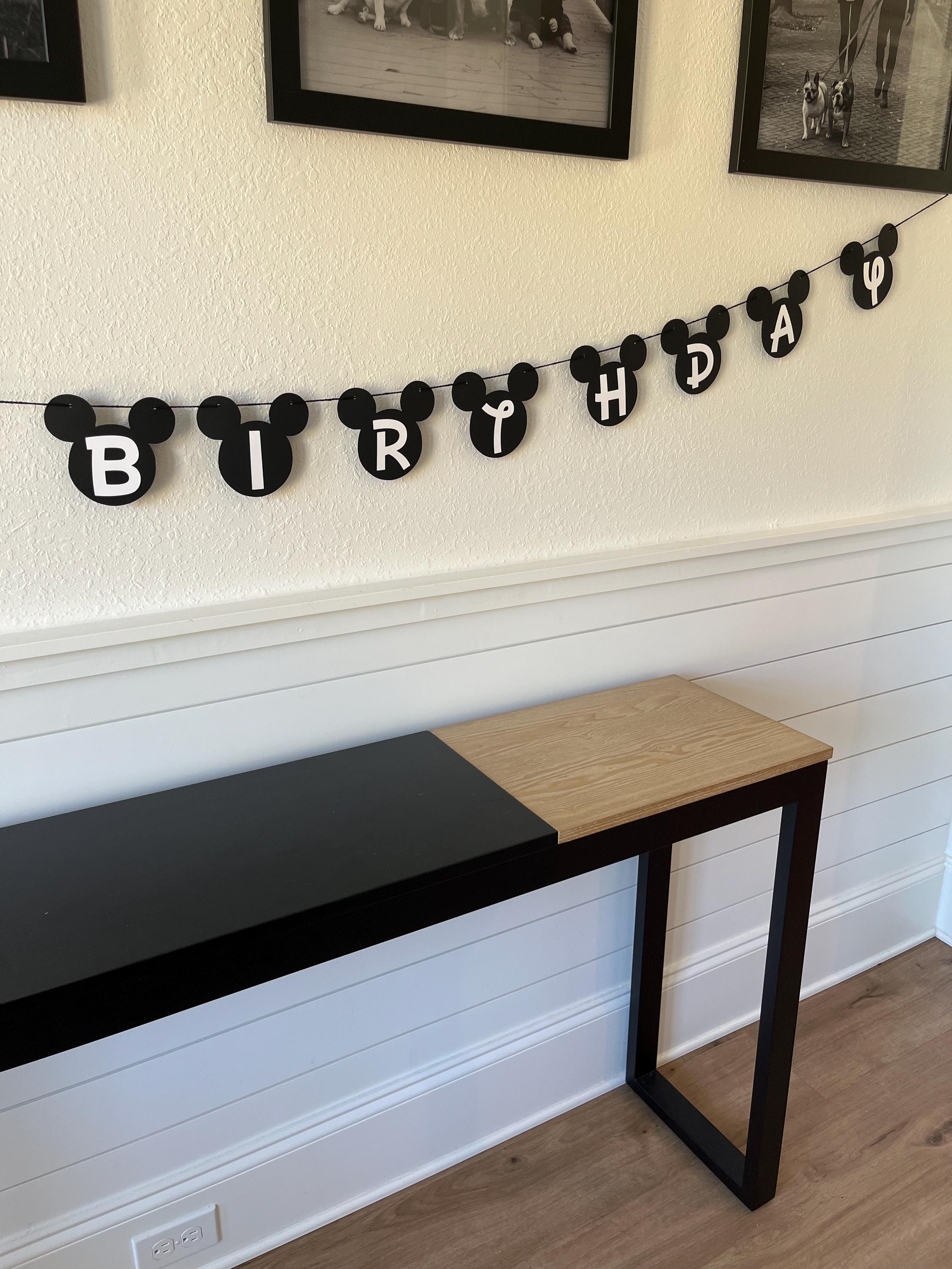 Mickey Mouse Banner, Modern Mickey Mouse Decor, Disney Birthday Banner ...