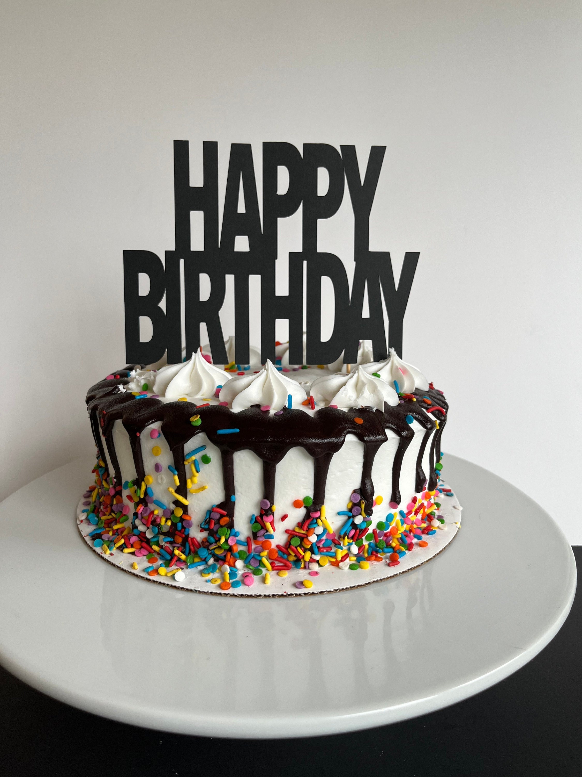 Happy Birthday Cake Topper Custom Cake Topper Birthday Part - Etsy