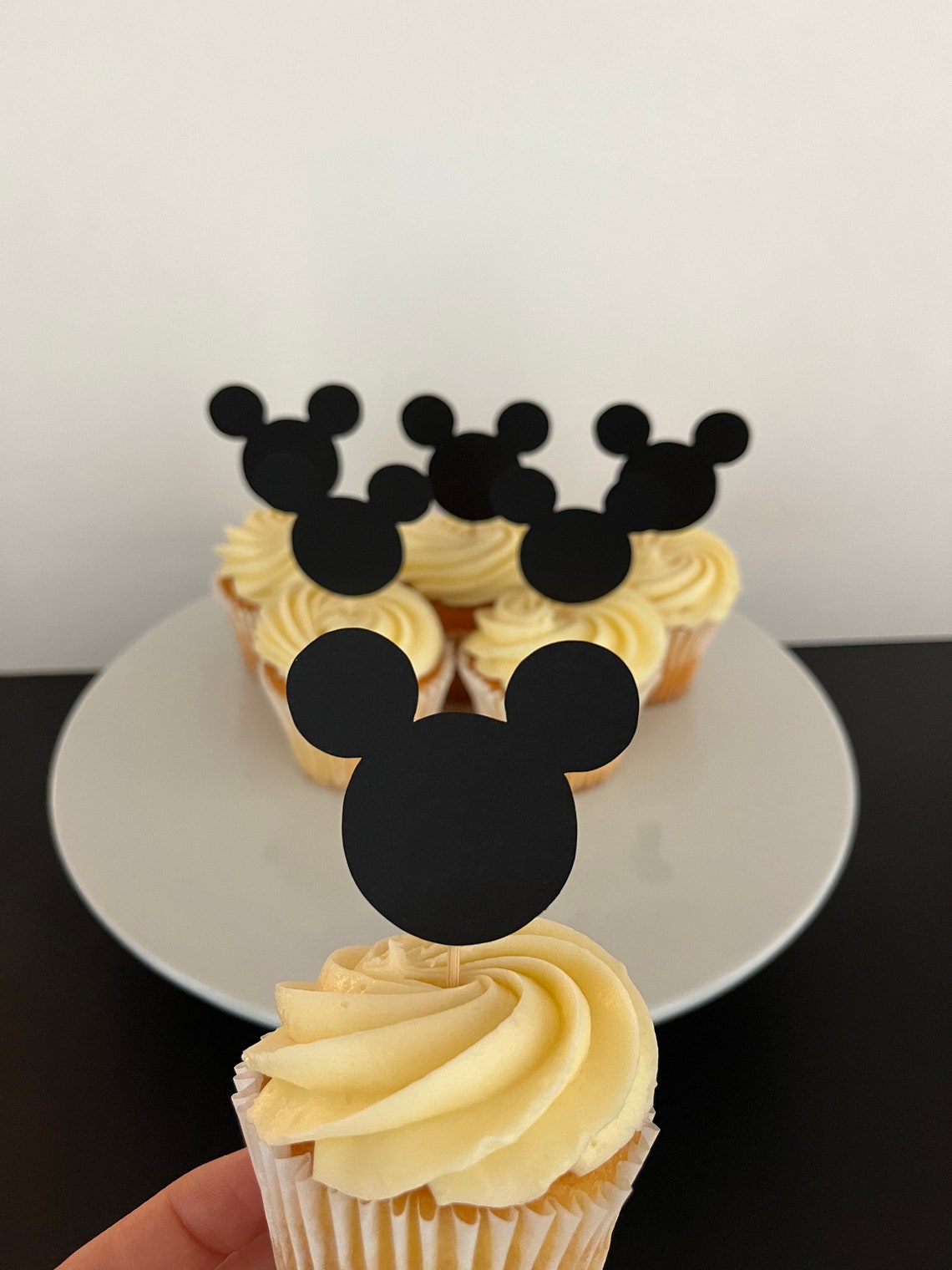 Mickey Mouse Cupcakes Toppers, Disney Cupcake Toppers, Mickey Ears ...