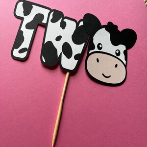 Cow Cake Topper, Farm Animal Cake Topper, Farm Theme Birthday, Cow ...