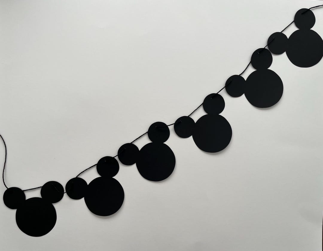 Mickey Mouse Banner, Modern Mickey Mouse Decor, Mickey Ears, Minimalist ...