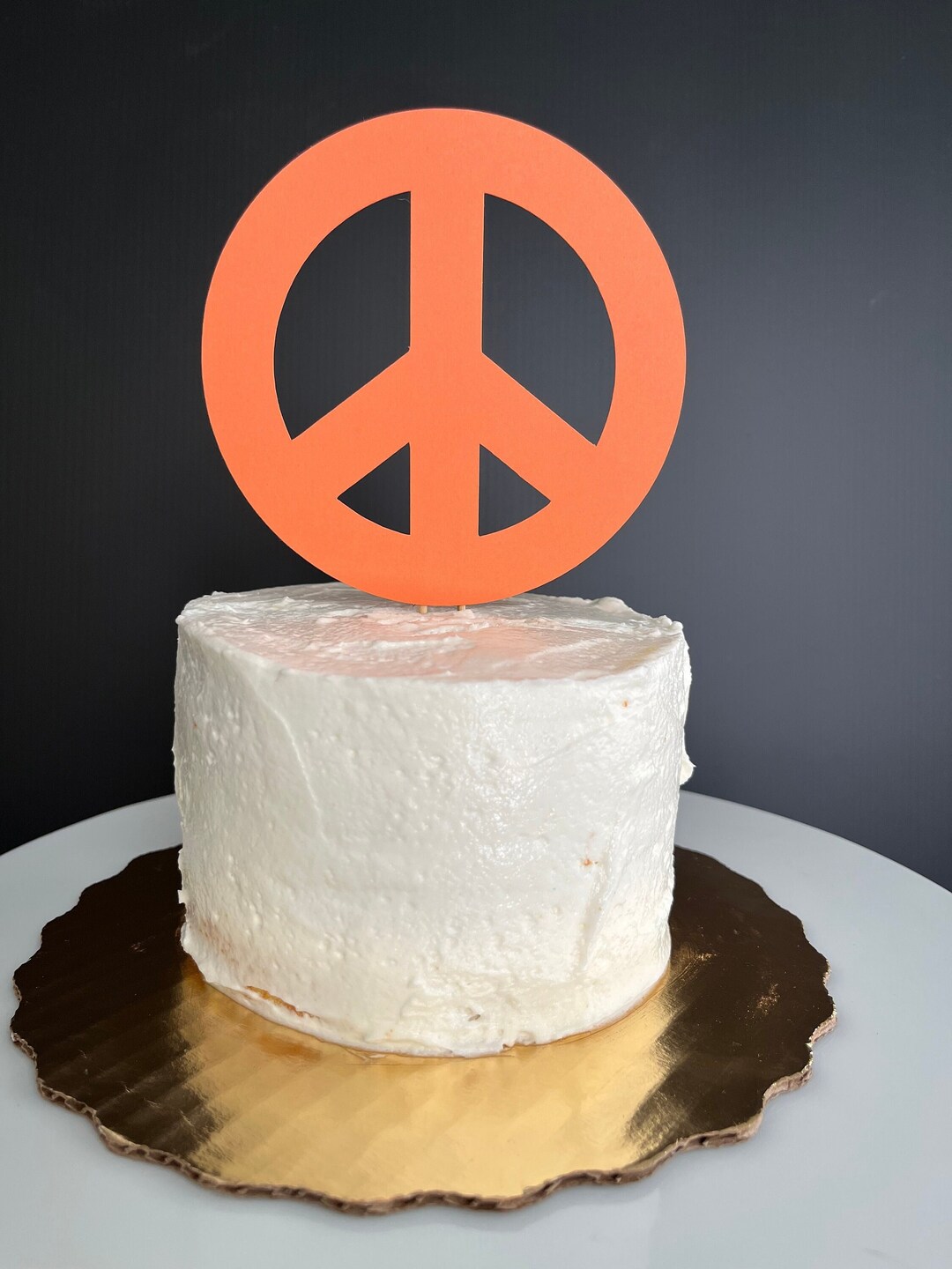 Peace Sign Cake Topper, One Groovy Baby Birthday, Groovy Cake Topper ...