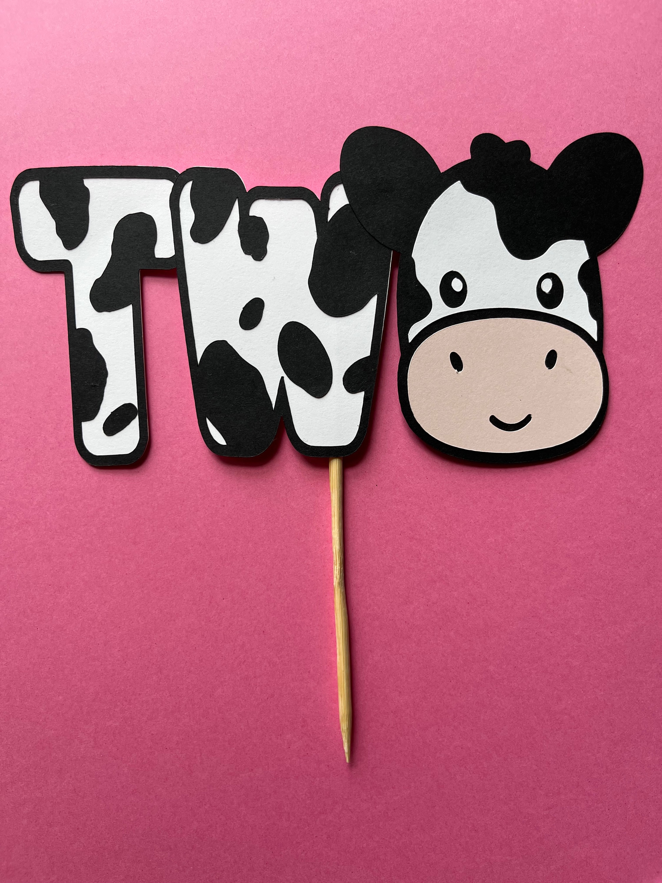 Cow Cake Topper, Farm Animal Cake Topper, Farm Theme Birthday, Cow ...