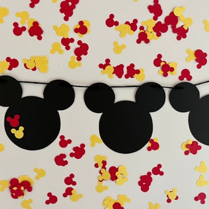 Mickey Mouse Banner, Modern Mickey Mouse Decor, Disney Birthday Banner ...