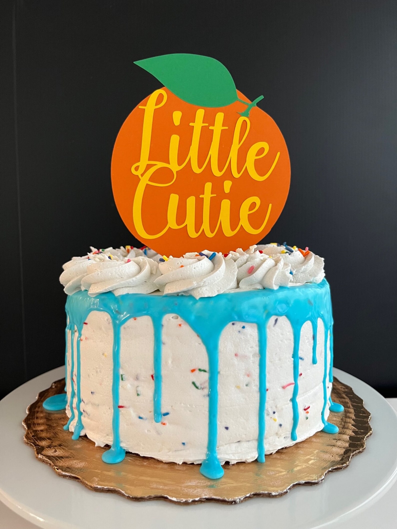 Little Cutie Cake Topper, Orange Cake Topper, Baby Shower Decor, Citrus ...