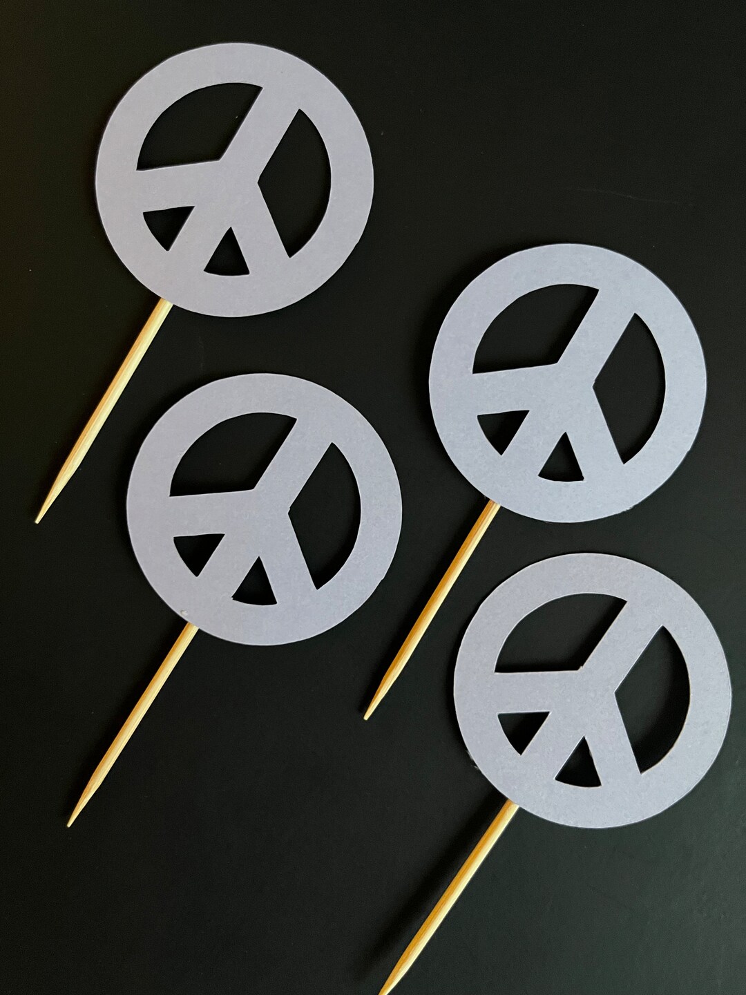 Peace Sign Cupcake Toppers, Groovy Cupcake Toppers, Party Decorations ...