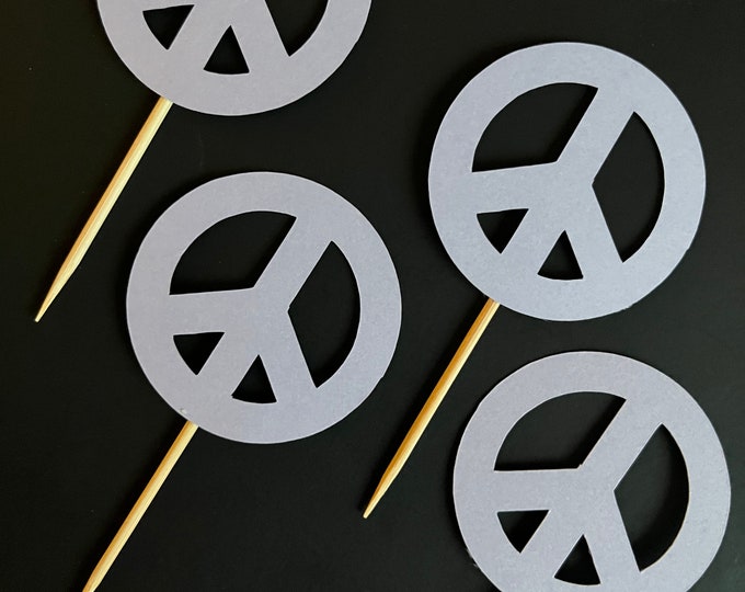Peace Cake Topper, Peace Sign Cake Topper, Peace Out Cake Topper, Peace ...