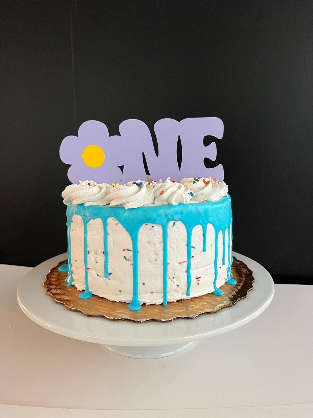 One Groovy Babe Cake Topper, First Birthday Cake Topper, Flower Cake ...