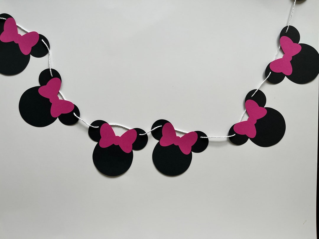 Minnie Mouse Banner, Minnie Mouse Birthday, Disney Birthday Banner ...