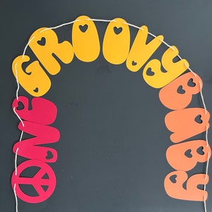 One Groovy Baby, Birthday Banner, Groovy Birthday Decor, Kids Party ...