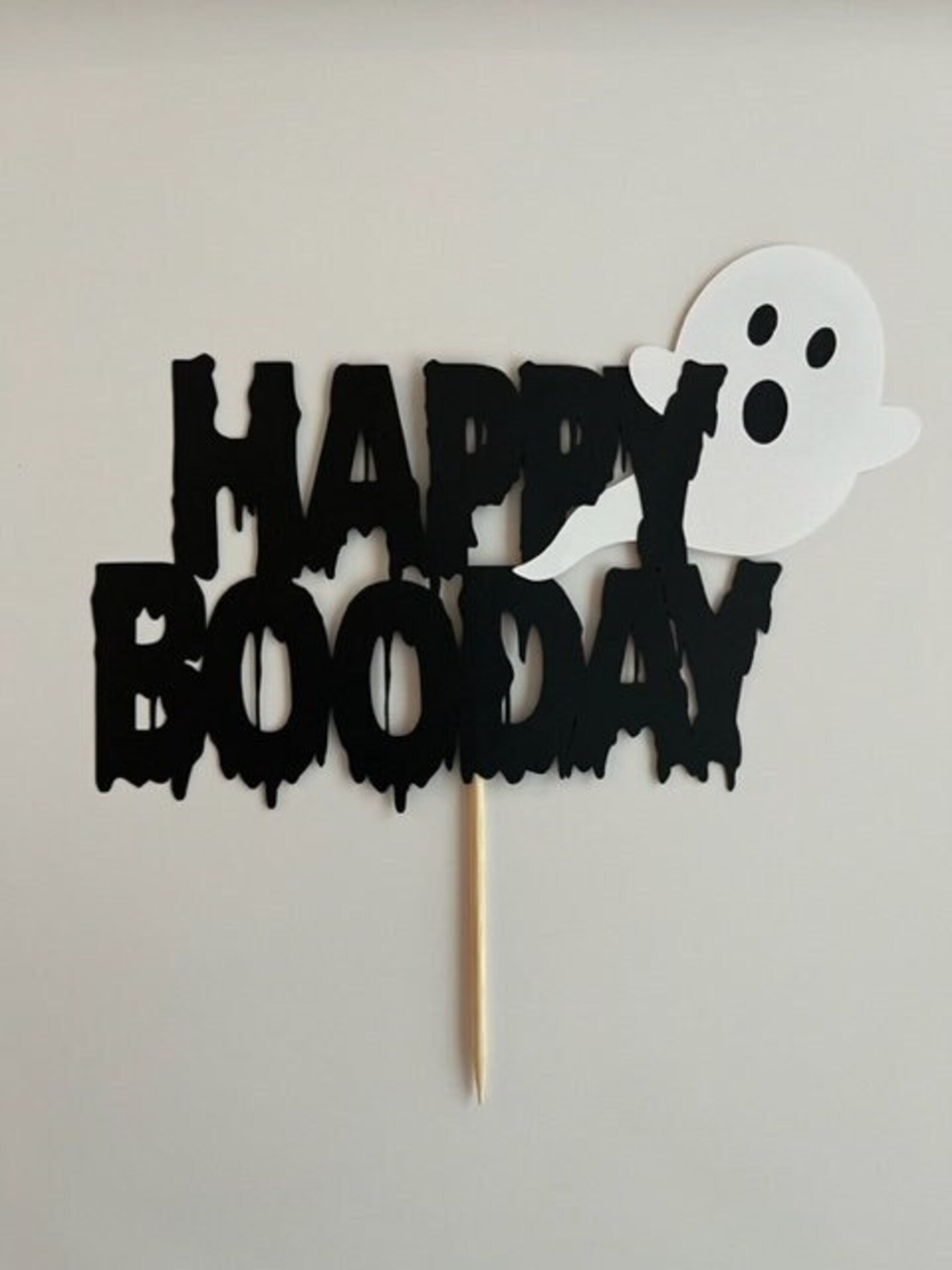 Happy Booday Cake Topper, Halloween Birthday, Ghost Cake Topper ...