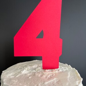 Number Cake Topper, Birthday Cake Topper, Custom Age, Custom Color ...