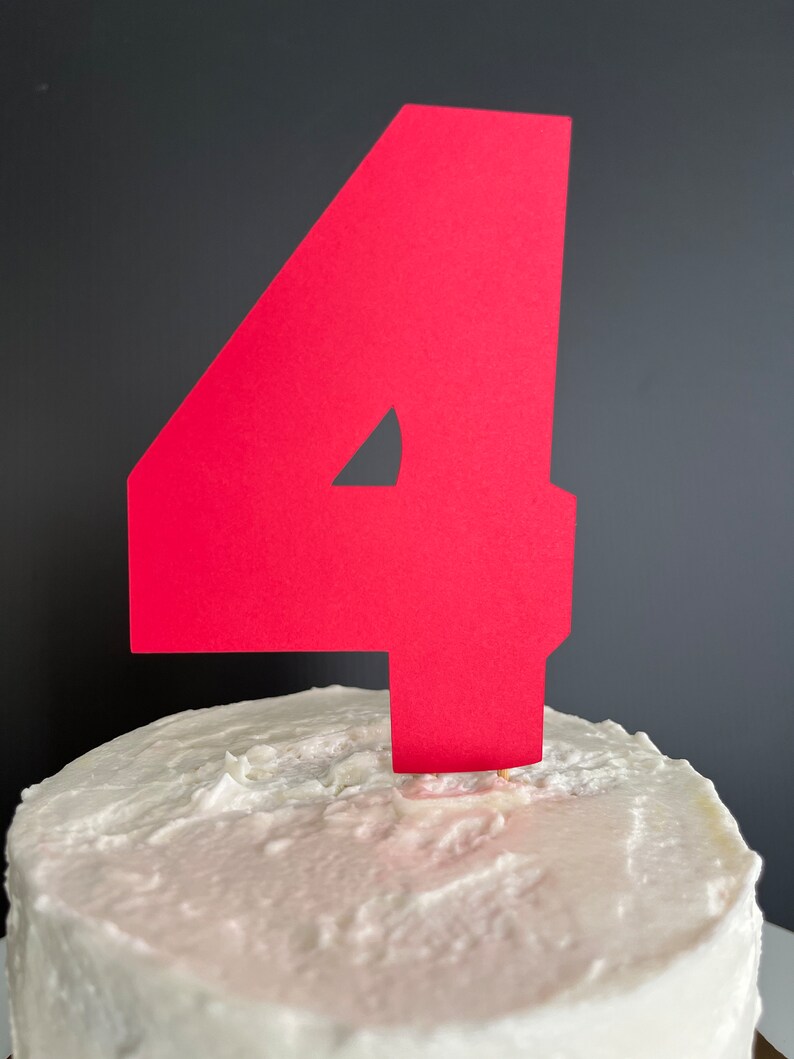 Number Cake Topper, Birthday Cake Topper, Custom Age, Custom Color ...
