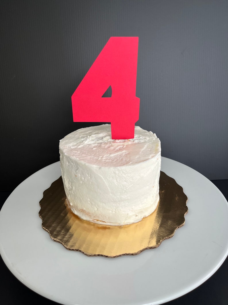 Number Cake Topper, Birthday Cake Topper, Custom Age, Custom Color ...