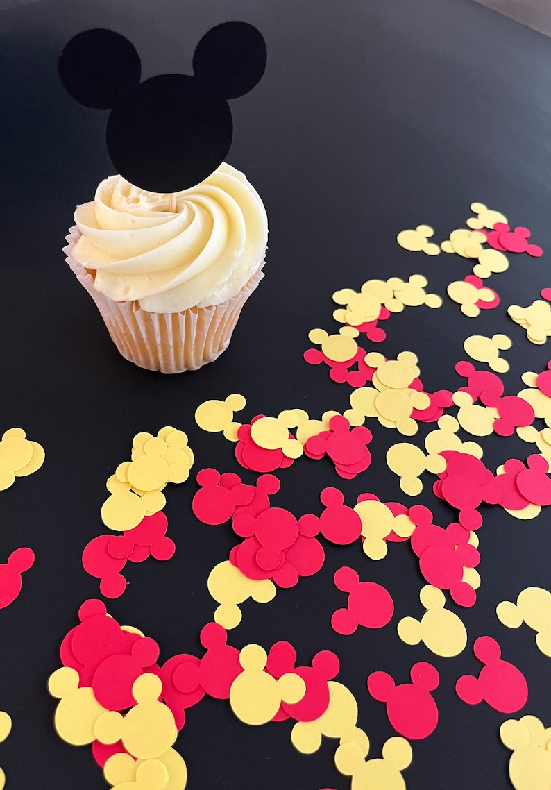 Mickey Mouse Cupcakes Toppers, Disney Cupcake Toppers, Mickey Ears ...
