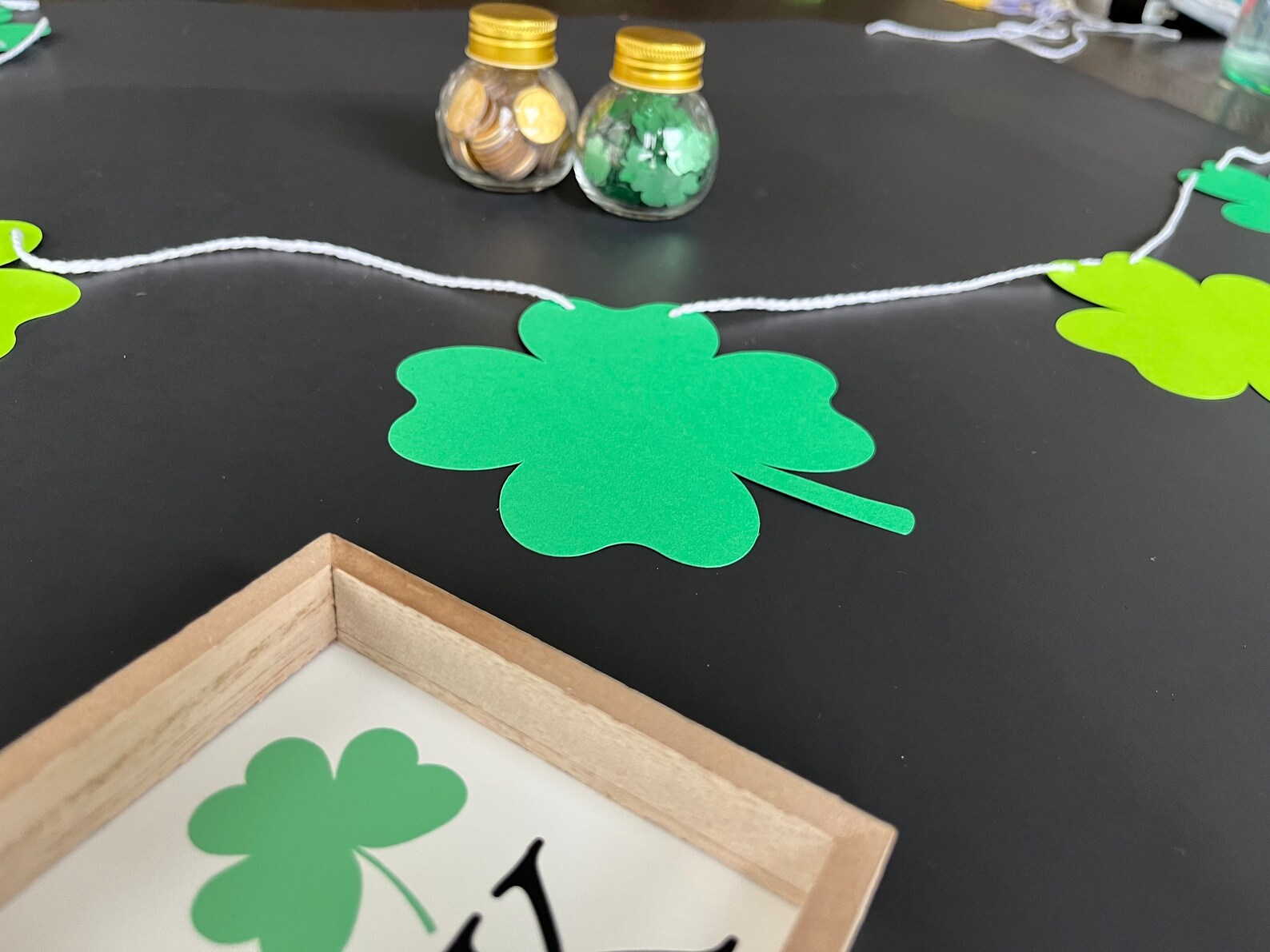 St Patricks Day Four Leaf Clover Party Garland, Lucky Banner, Party ...